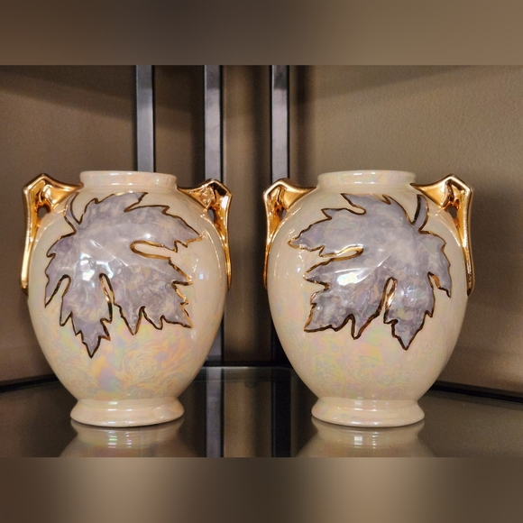 lusterware | Accents | Vintage Lusterware Vases With 22kt Gold Trim ...